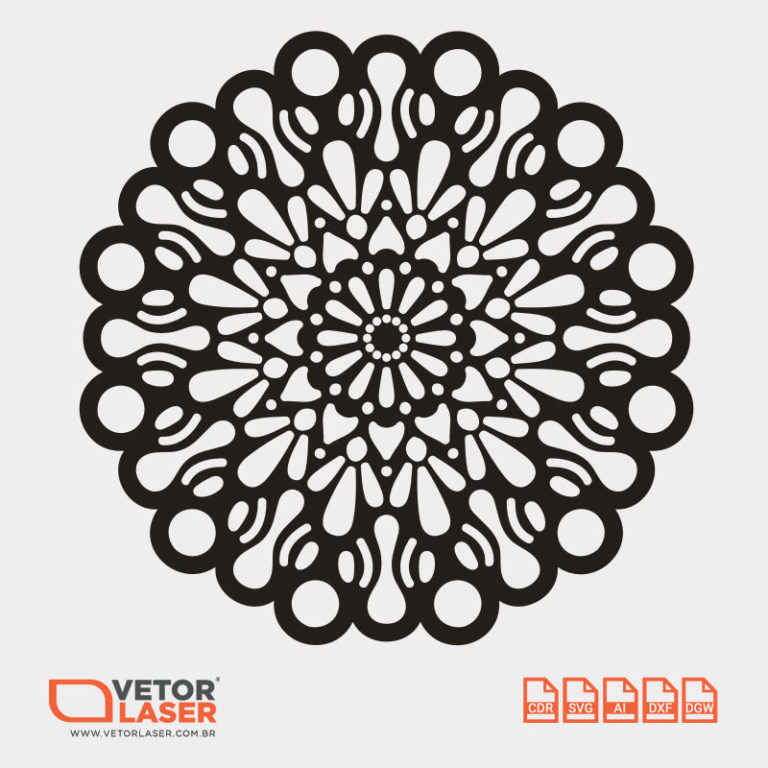 Vetor Mandala 0004 - CDR, AI, SVG, DXF e DGW