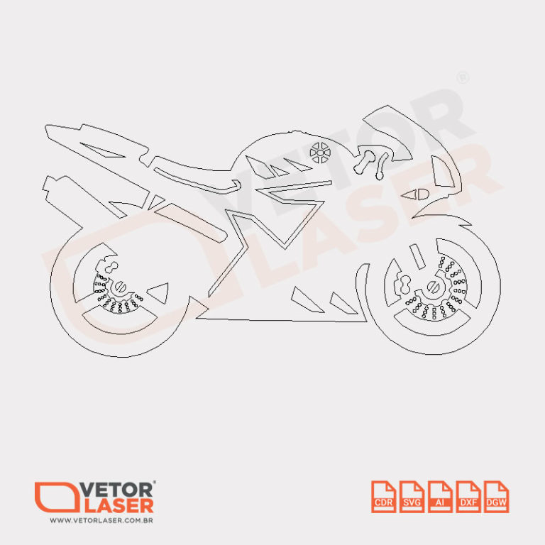 Vetor Moto 0002 – CDR, AI, SVG, DXF e DGW