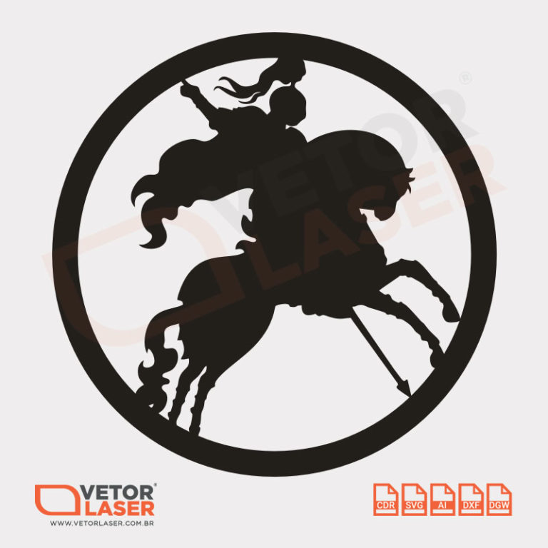 Vetor São Jorge 0001 - CDR, AI, SVG, DXF e DGW