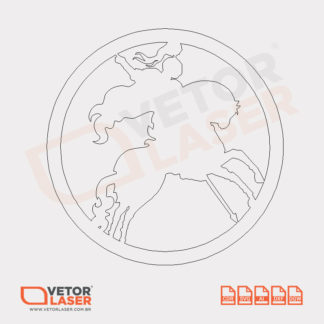 Vetor São Jorge 0001 - CDR, AI, SVG, DXF e DGW - Vetor Laser