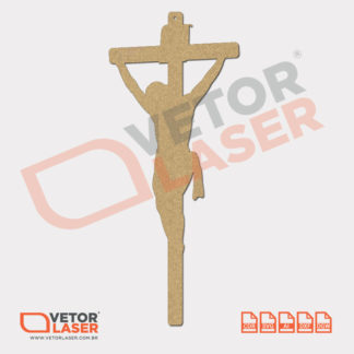Vetor Cruz palavra Fé para corte a Laser em MDF – 0001 - Vetor Laser