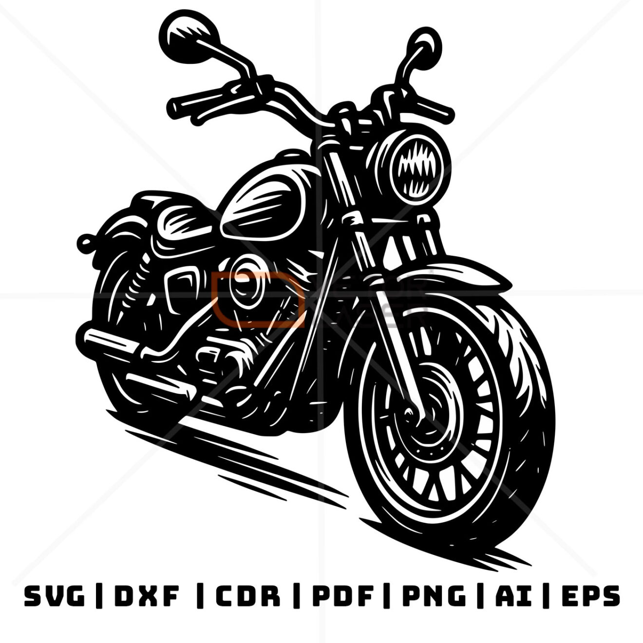 Moto Harley - Arquivos Vetorizados SVG, DXF, CDR, PDF, PNG, Ai e EPS